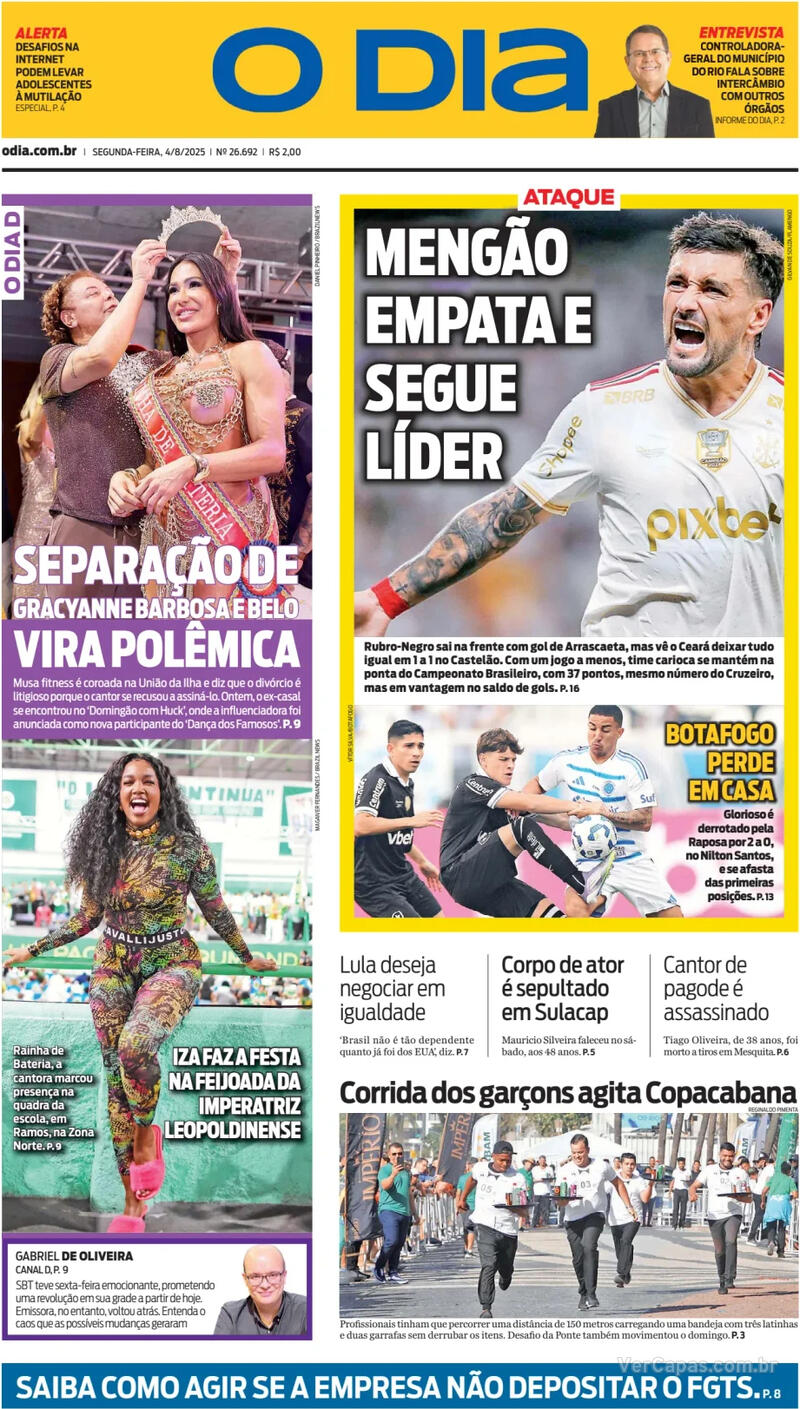 Capa O Dia Segunda, 3 de Abril de 2023