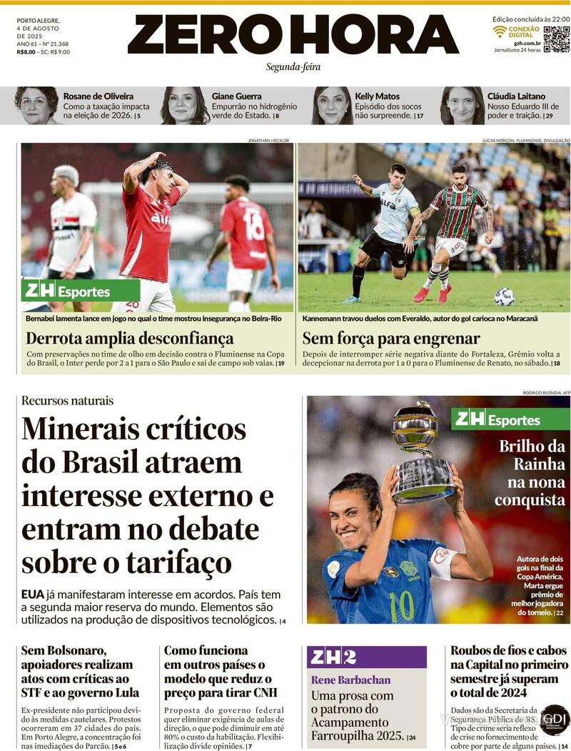Capa Zero Hora Sexta, 9 de Dezembro de 2022