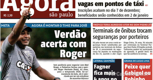 Capa Agora Quinta 23 De Novembro De 2017